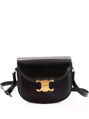 Celine Triomphe Besace Clea Flap Bag Leather Shoulder Bag