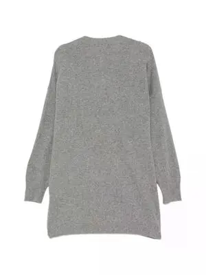Alberta Ferretti Floral-appliqué V-neck Sweater