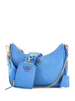 Prada Re-edition 2005 Saffiano Leather Shoulder Bag - Blue