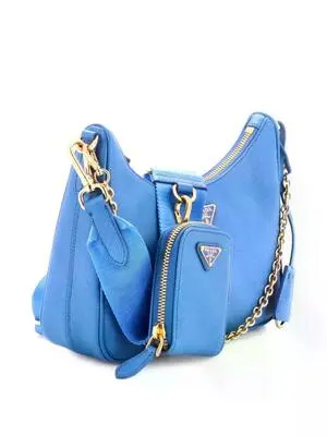 Prada Re-edition 2005 Saffiano Leather Shoulder Bag - Blue