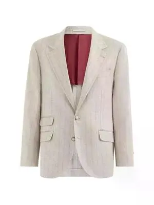 Brunello Cucinelli Cavallo Striped Blazer - Neutrals