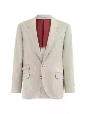 Brunello Cucinelli Cavallo Striped Blazer - Neutrals