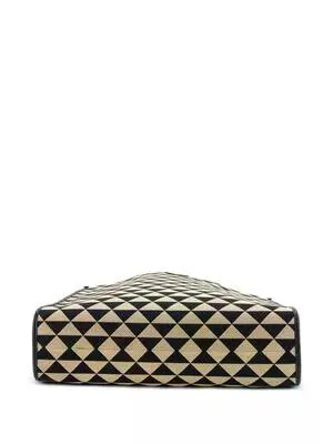 Prada Symbole Shopper Jacquard Large Tote Bag - Neutrals