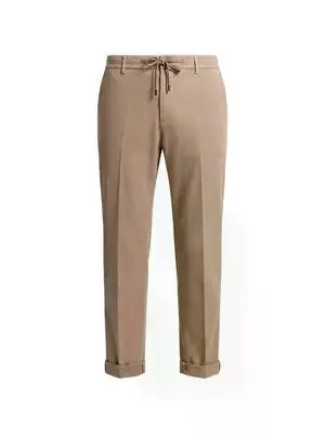 Peserico Drawstring-waist Turned-up Tapered Trousers
