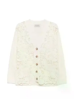 ERMANNO FIRENZE Lace-panelled Cardigan