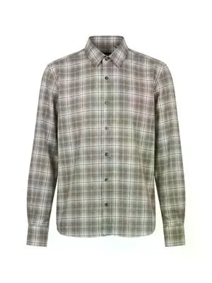 Peserico Check-pattern Long-sleeve Shirt - Grey