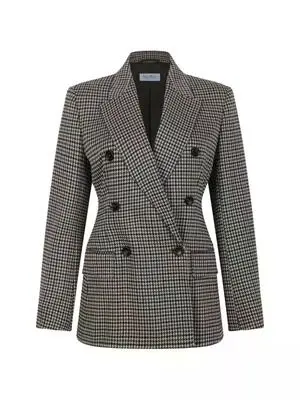 Max Mara Houndstooth-pattern Double-breasted Blazer