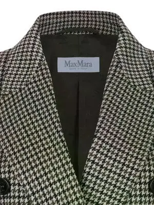 Max Mara Houndstooth-pattern Double-breasted Blazer