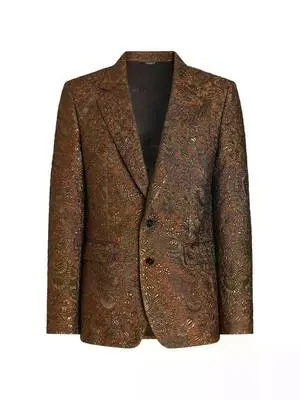 Dolce & Gabbana Sicilia Light Single-breasted Brocade Jacket - Brown