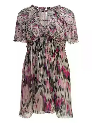 Isabel Marant Étoile Silk Animal-print Mini Dress - Pink
