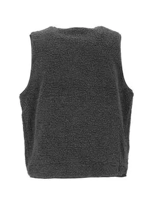 American Vintage Hoktown Fleece Logo-patch Gilet - Grey