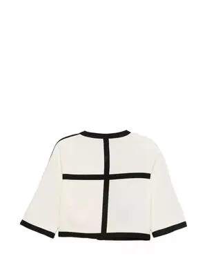 ALESSANDRO ENRIQUEZ Contrast-trim Cropped Jacket