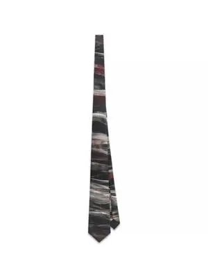 Dolce & Gabbana Abstract-print Silk Tie - Black