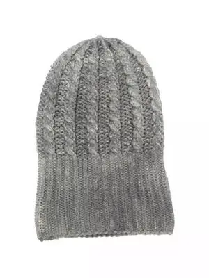 Avant Toi Cable-knit Beanie Hat - Grey