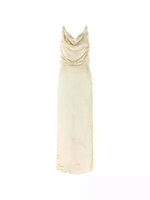 Coperni Sequin-embellished Draped Dress - Neutrals