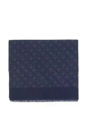 FERRAGAMO Gancini Chain Scarf - Blue