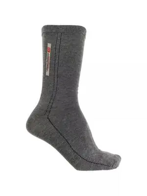 DIESEL® Logo Label Crew Socks - Grey