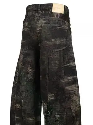 TAAKK Jacquard-woven Wide Leg Jeans