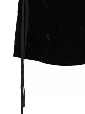 ANN DEMEULEMEESTER Velvet Wrap Skirt