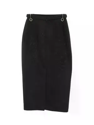 Fendi 2000s Logo-plaque Pencil Midi Skirt