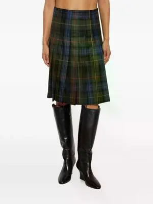 Etro Check-pattern Pleated Skirt