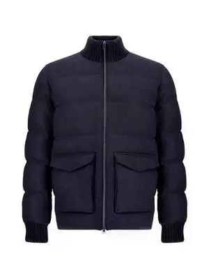 Herno Quilted Tweed Jacket