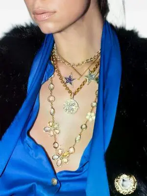 BUDDHA MAMA Kite Star Aquamarine And Diamond Necklace