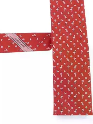 FERRAGAMO Silk Neck Tie - Red