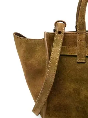 Benedetta Bruzziches Suede Buckled-detail Tote Bag