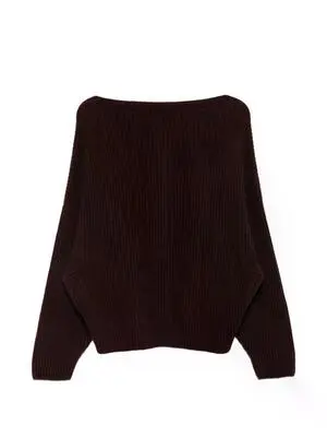 Dusan Ribbed-knit Boat-neck Sweater - Red