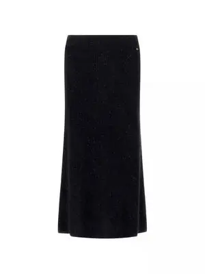Herno Fisherman's Rib-knit Maxi Skirt - Black