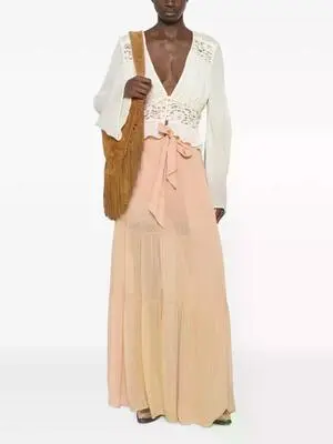ANIYE BY Tiered Bow-fastening Maxi Skirt