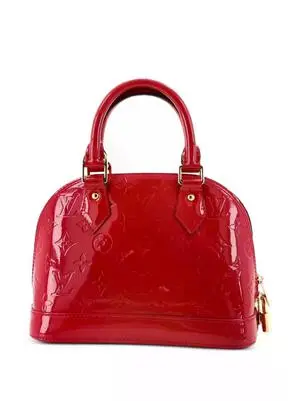 LOUIS VUITTON Alma Handbag Monogram Vernis Bb - Red