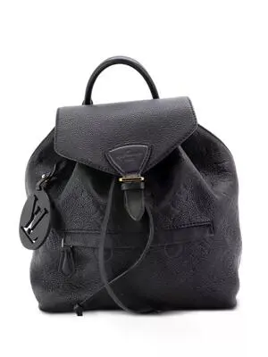 LOUIS VUITTON Montsouris Nm Monogram Empreinte Leather Pm Backpack - Black