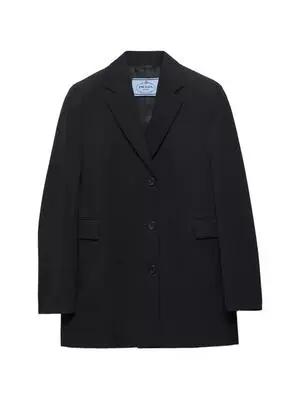 Prada Single-breasted Gabardine Jacket - Black