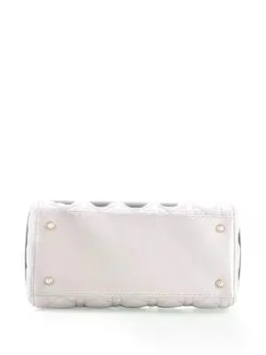 Dior Lady Bag Cannage Quilt Leather Medium Satchel - Metallic