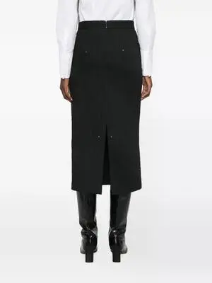 ERMANNO FIRENZE Crystal-embellished Pinstripe Skirt