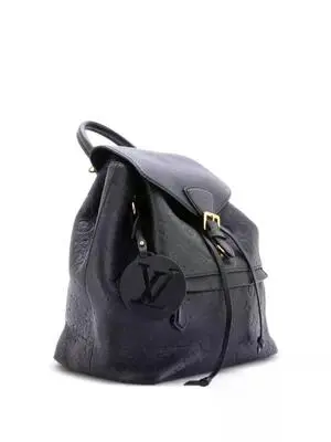 LOUIS VUITTON Montsouris Nm Monogram Empreinte Leather Pm Backpack - Black
