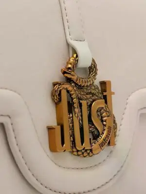 Just Cavalli Just Snake Shoulder Bag - White