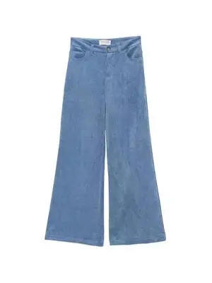 ERMANNO FIRENZE Glitter Trousers - Blue