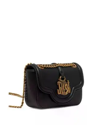 Just Cavalli Snake-plaque Chain-link Shoulder Bag - Black