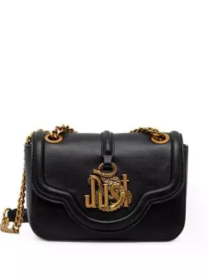 Just Cavalli Snake-plaque Chain-link Shoulder Bag - Black