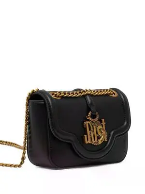 Just Cavalli Snake-plaque Chain-link Shoulder Bag - Black