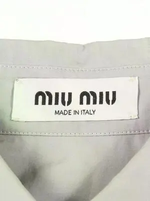 Miu Miu Logo-embroidered Cotton Shirt
