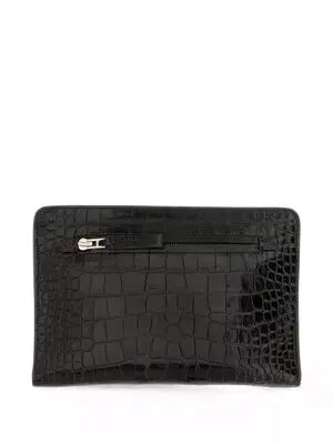 TOM FORD Crocodile-effect Leather Clutch Bag