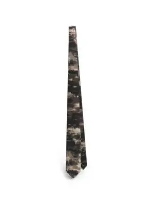 Dolce & Gabbana Abstract-print Twill Tie - Black
