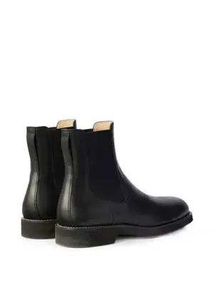 LEMAIRE Chelsea Ankle Boots In Shiny Vegetable-tanned Leather - Black