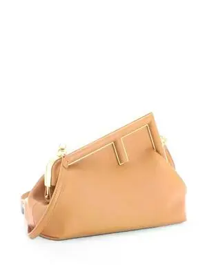 Fendi First Bag Leather Small Clutch Bag - Brown