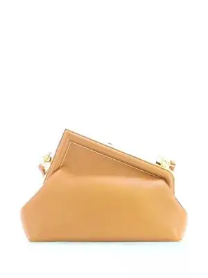 Fendi First Bag Leather Small Clutch Bag - Brown