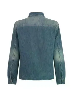 LOIS Faded-effect Patch-pocket Denim Shirt